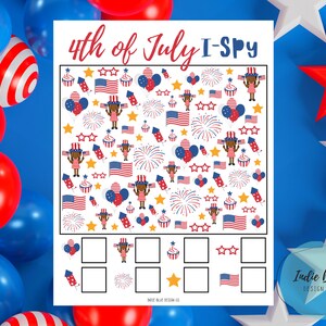 4th of July I-spy Activity, 4th of July Activity, Counting, Learning ...