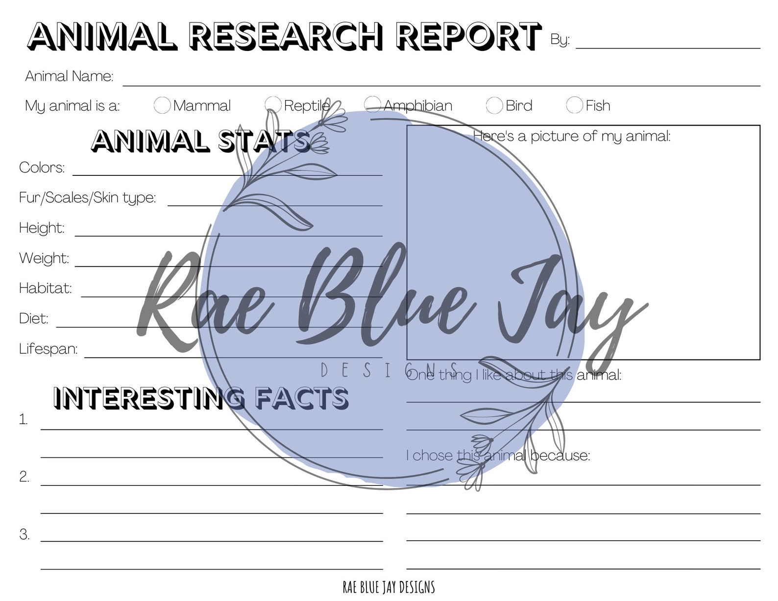 INSTANT DOWNLOAD Animal Unit Study, Animal Learning, Homeschool ...