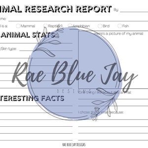 INSTANT DOWNLOAD Animal Unit Study, Animal Learning, Homeschool ...