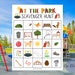 At the Park Scavenger Hunt Printable INSTANT DOWNLOAD, Printable ...