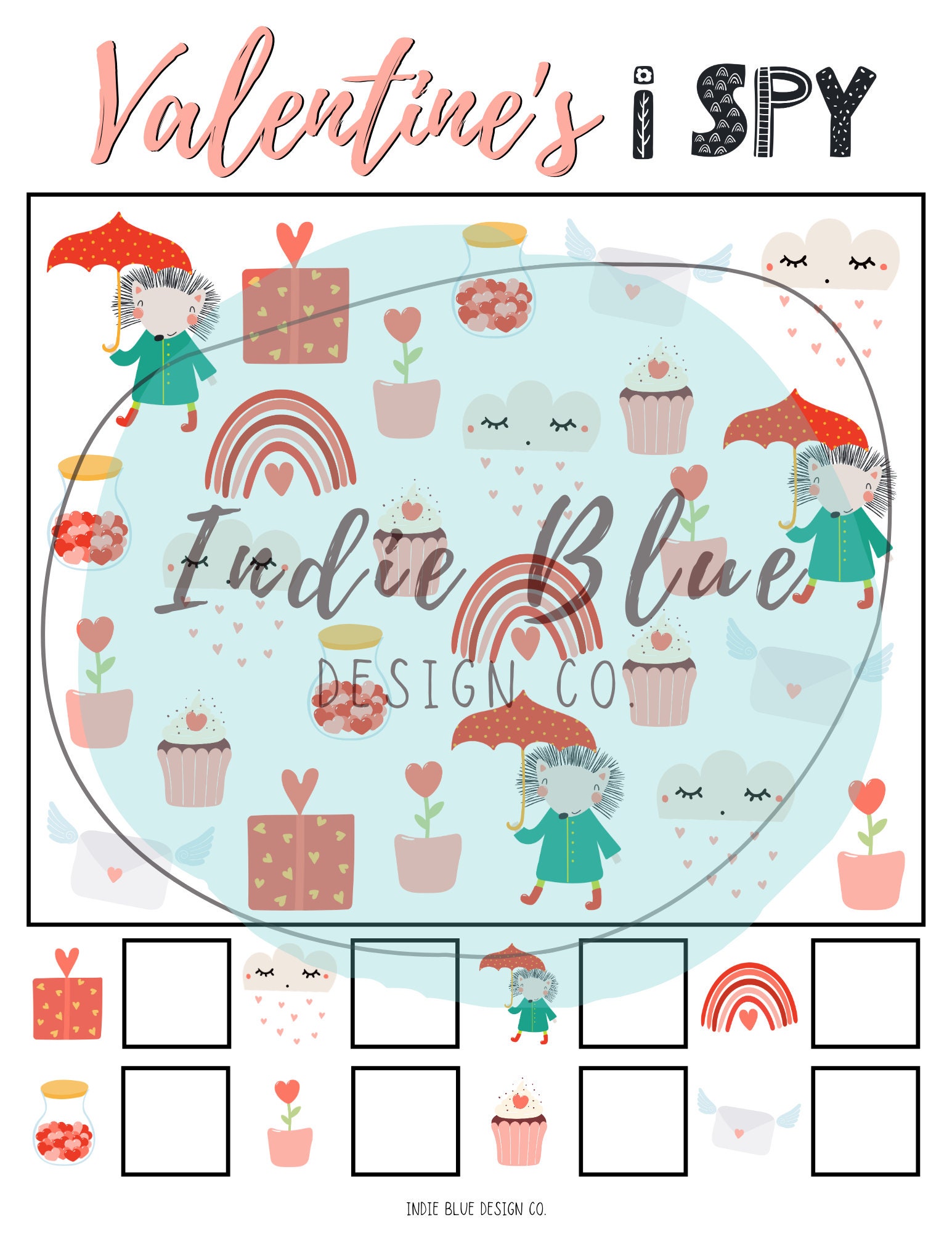 Valentine's I Spy Activity Valentine's Day Activity | Etsy