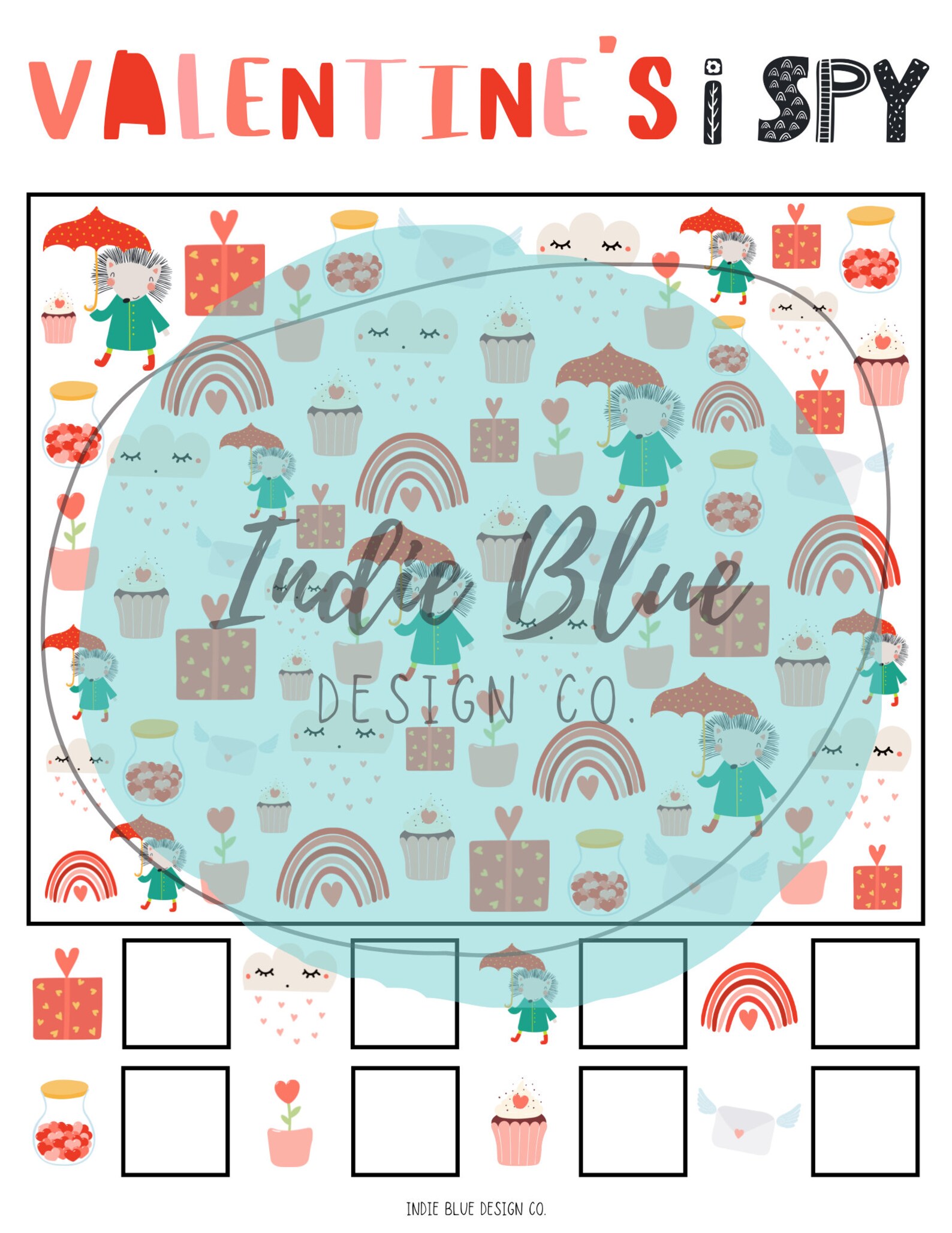 Valentine's I Spy Activity, Valentine's Day Activity, Counting ...