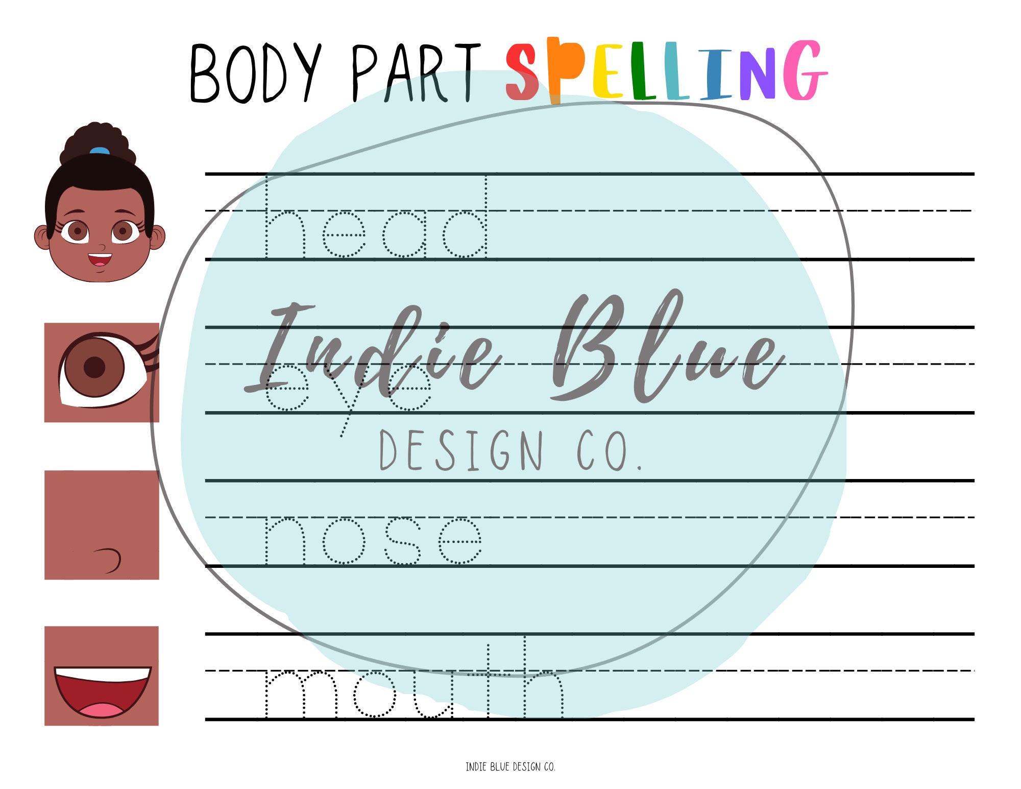 Human Body Spelling Sheets Human Body Learning Kids | Etsy New Zealand