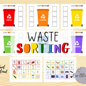 Waste Sorting Activity INSTANT DOWNLOAD, Kids Recycling Printable ...