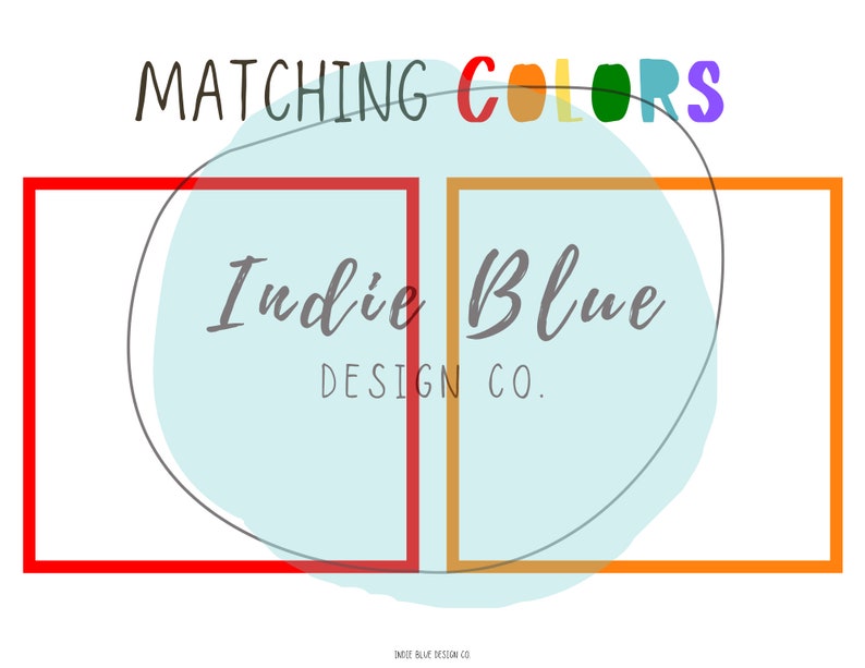 Color Matching Worksheet Bundle, Learning Colors, Preschool Learning ...
