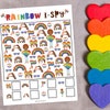 Rainbow I-spy Printable, Kids I-spy, Rainbow Game, Kids Pride, Rainbow ...