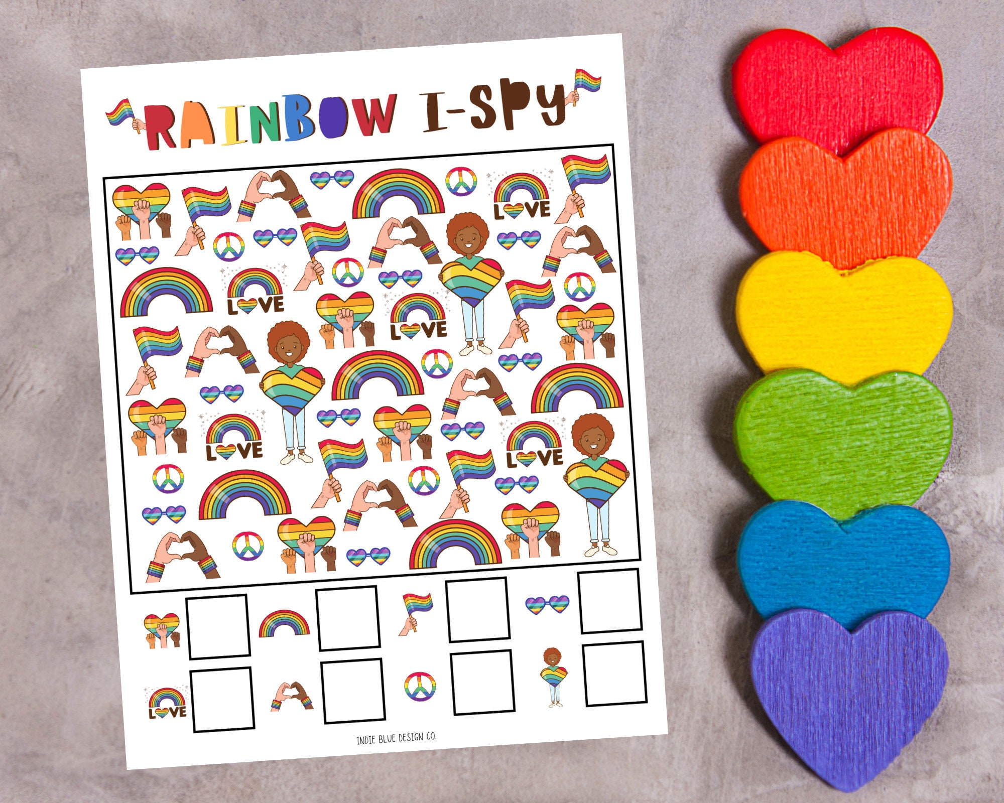 Rainbow I-spy Printable, Kids I-spy, Rainbow Game, Kids Pride, Rainbow ...
