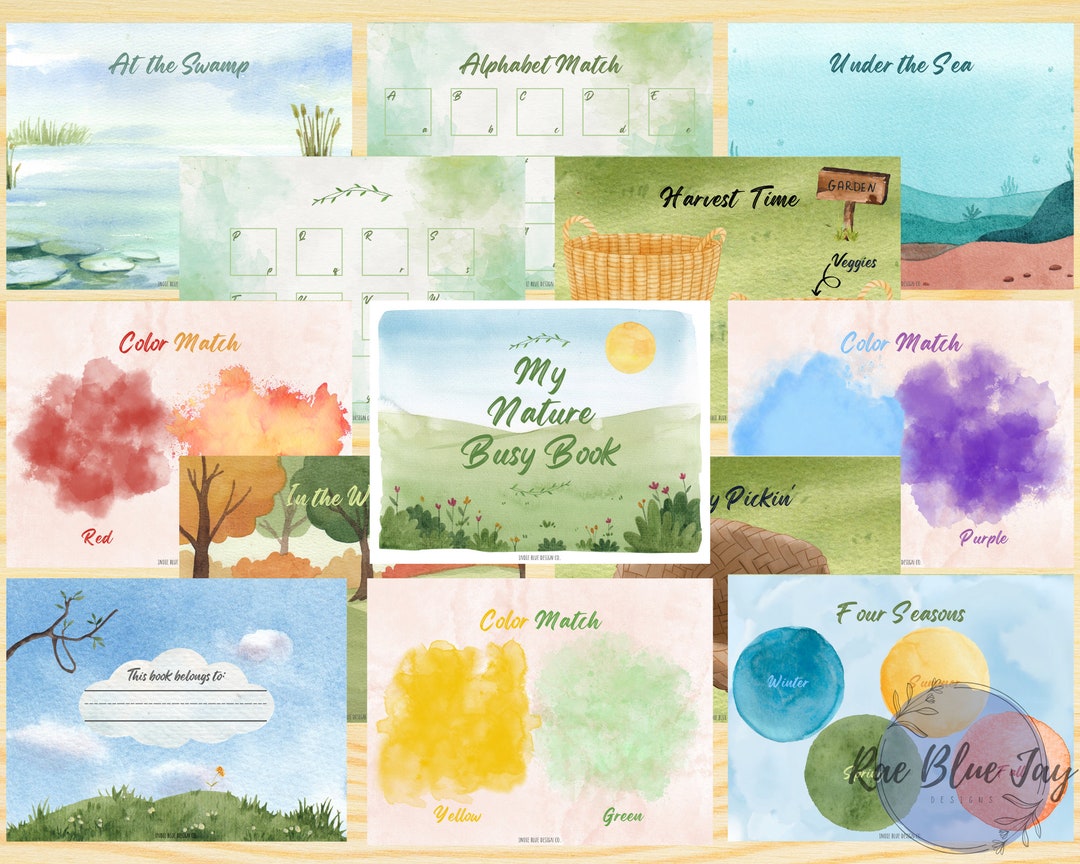 Nature Busy Book, Toddler Busy Book, Learning Activity, Learning Binder ...