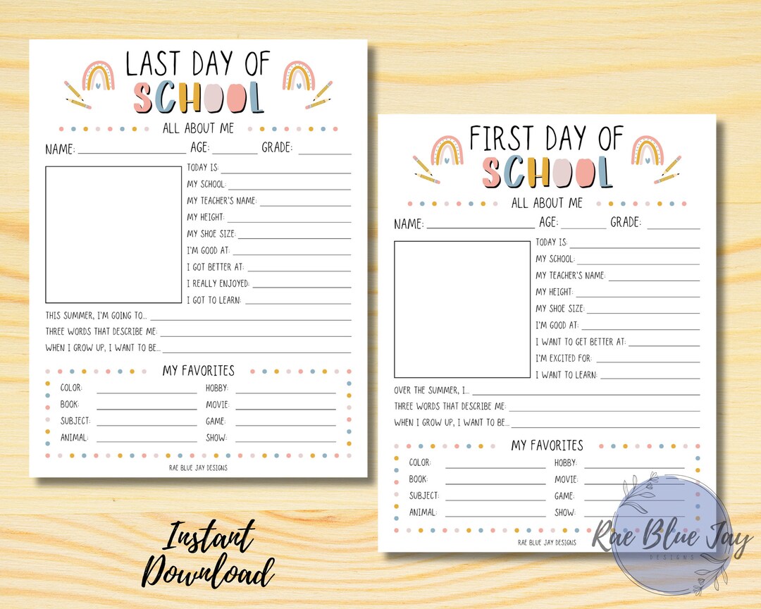 Back to School Printable, Back to School Questionnaire, School ...