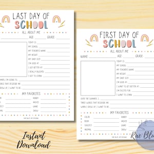 Back to School Printable, Back to School Questionnaire, School ...