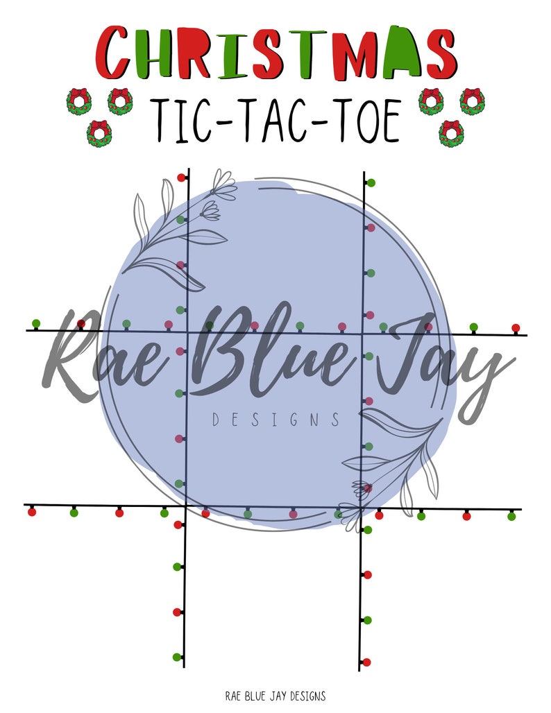 Christmas Tic-tac-toe Game, Christmas Activity, Kids Game, Kids ...
