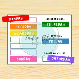 Days and Months Learning Bundle, Days of the Week, Months of the Year ...