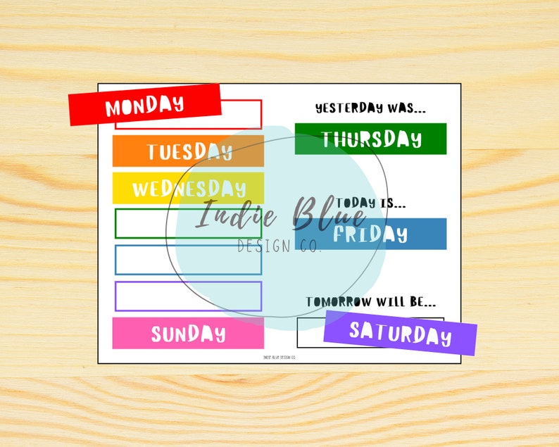 Days and Months Learning Bundle Days of the Week Months of - Etsy