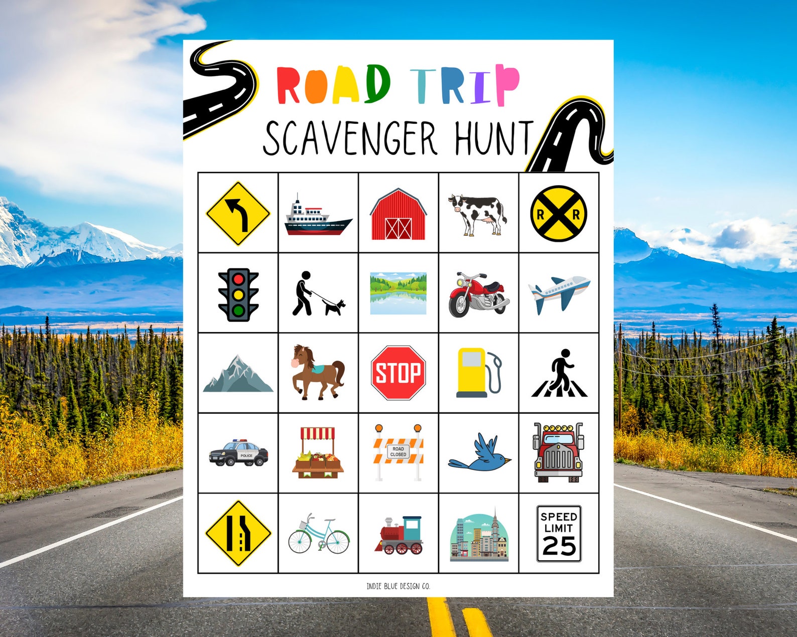 Road Trip Scavenger Hunt Printable Printable Scavenger Hunt | Etsy