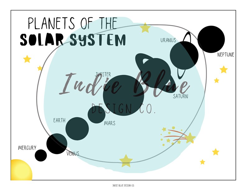 Planets Of The Solar System Matching Printable Space Activity