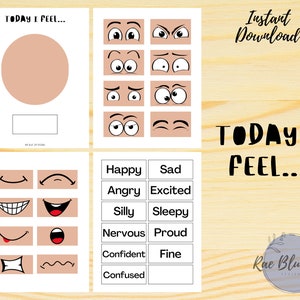 Today I Feel... INSTANT DOWNLOAD, Feelings Activity, Kids Emotions ...
