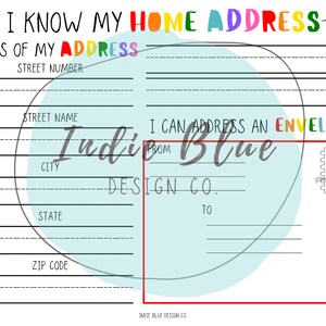 I Know My Home Address Worksheet, Home Address Practice, Learning ...