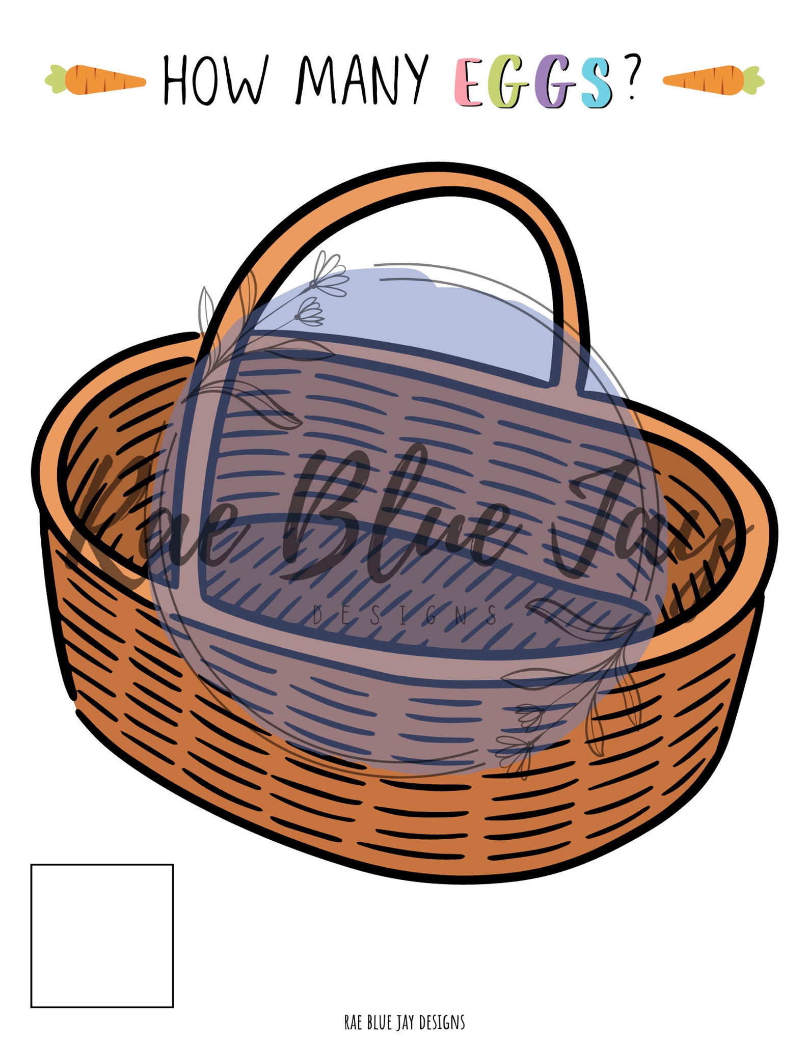 How Many Eggs? INSTANT DOWNLOAD, Easter Egg Activity, Simple Counting ...
