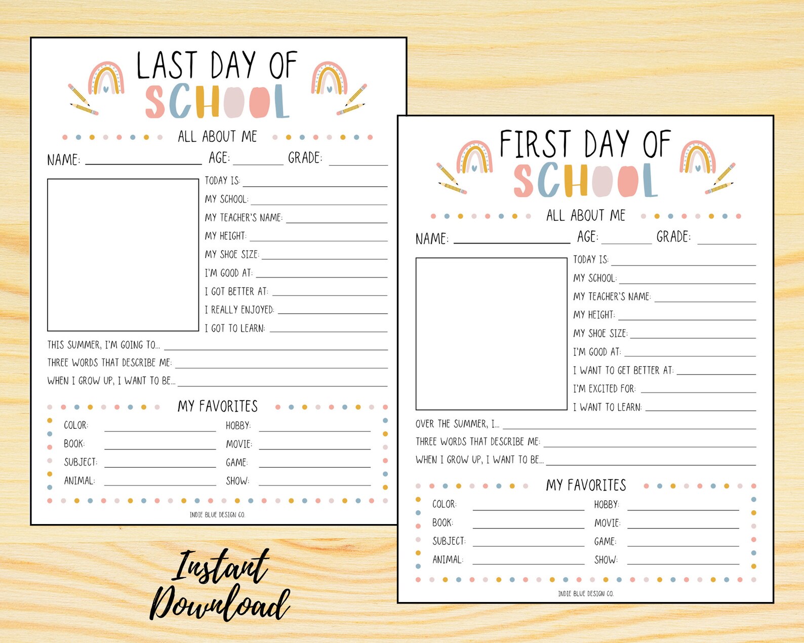 Back to School Printable Back to School Questionnaire School - Etsy