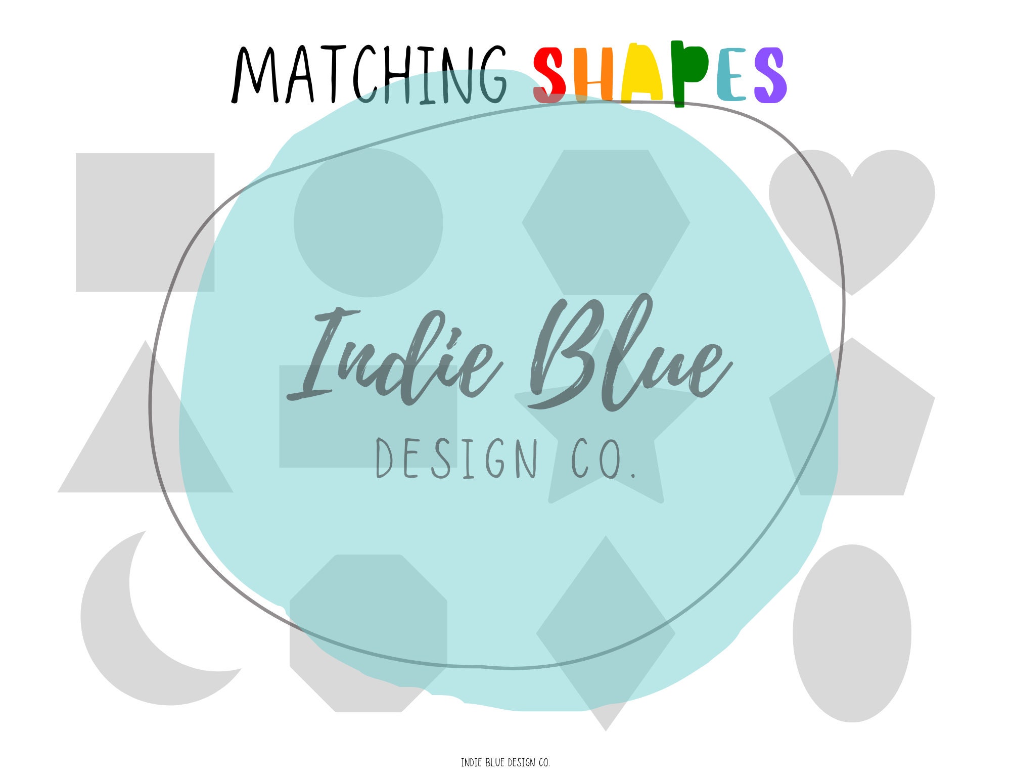 Matching Shapes Practice Worksheet, Learning Shapes, Preschool Learning ...