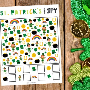 St. Patrick's Day I Spy Activity, St. Patrick's Day Activity, Counting ...