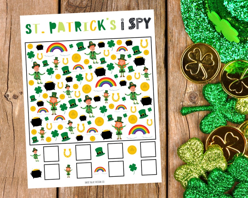 St. Patrick's Day I Spy Activity, St. Patrick's Day Activity, Counting ...