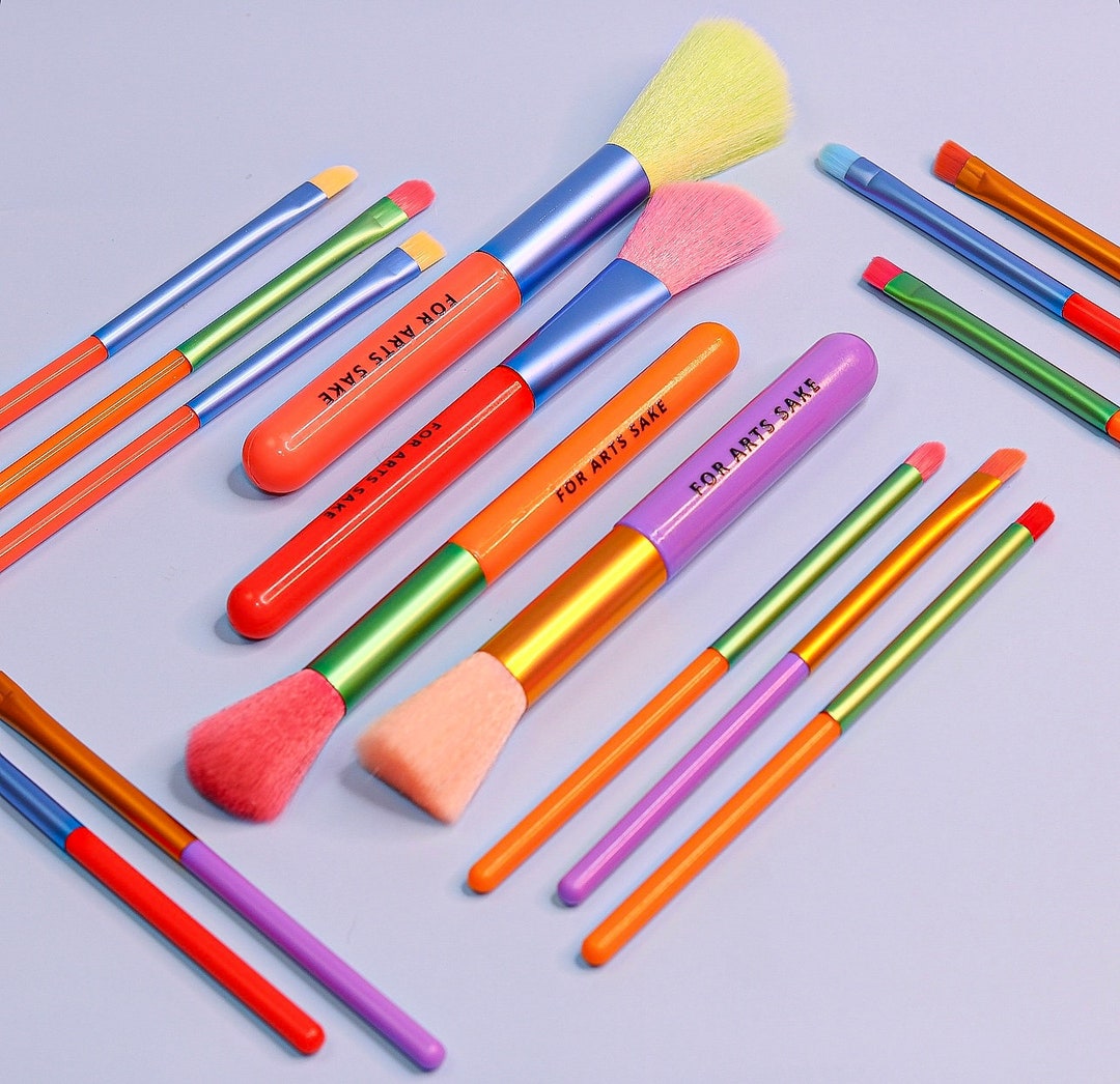 Makeup Brush Set Colorful 15 Piece, Makeup Brushes - Etsy
