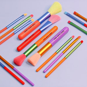 Makeup Brush Set Colorful 15 Piece, Makeup Brushes - Etsy