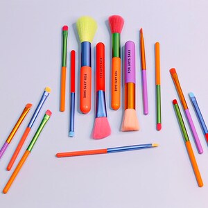 Makeup Brush Set Colorful 15 Piece, Makeup Brushes - Etsy