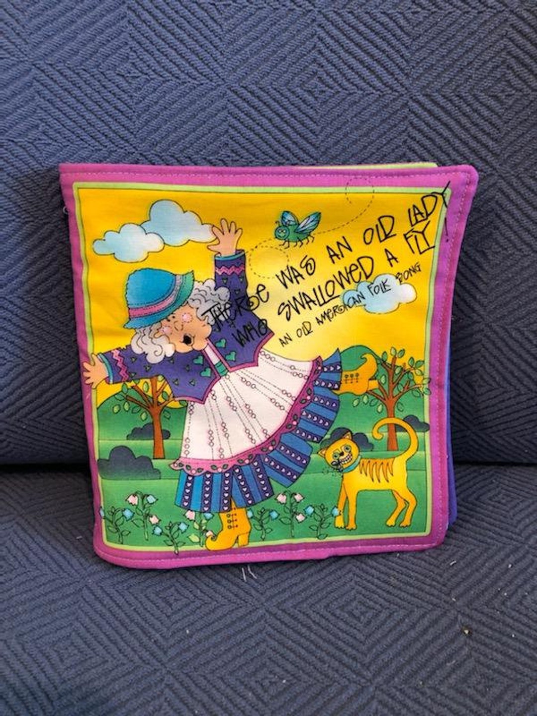 There Was an Old Lady Who Swallowed a Fly Cloth Book - Etsy