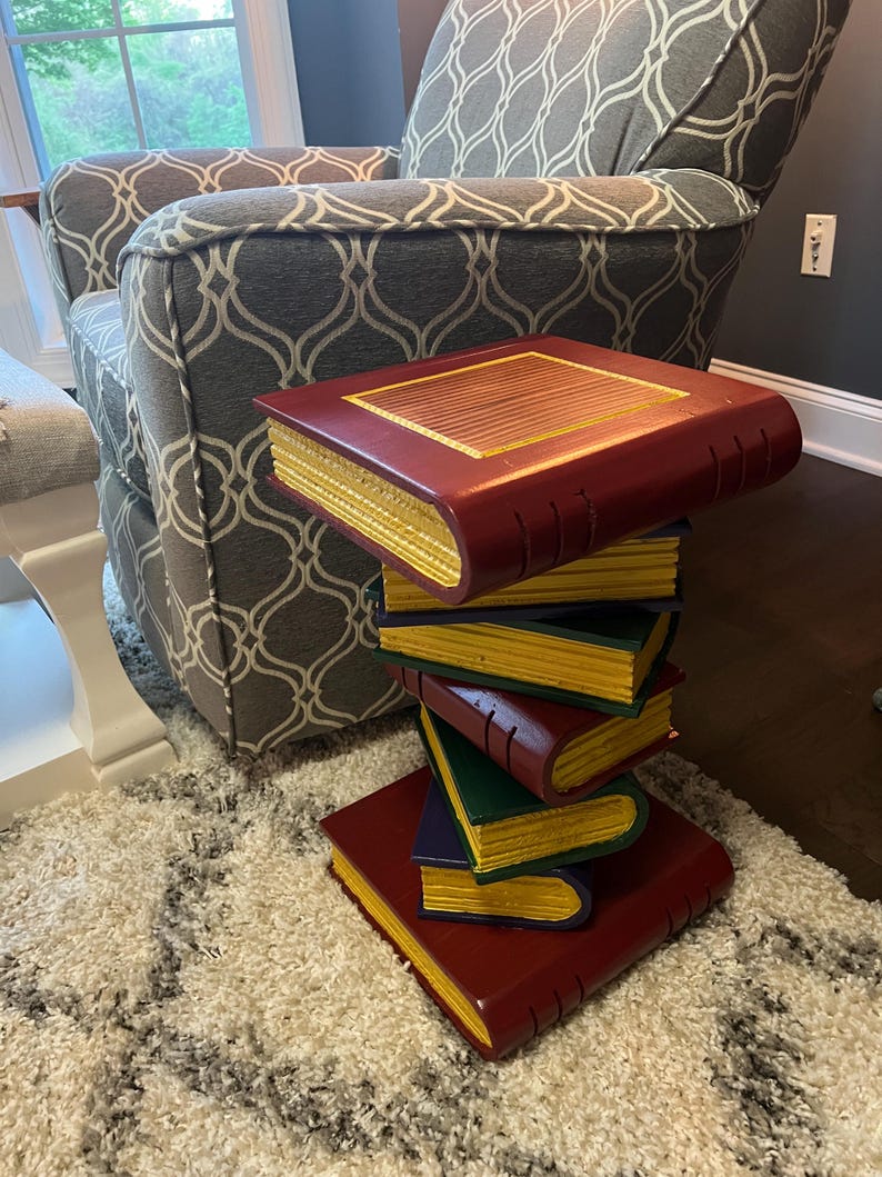 Stacked Book Side Table - Etsy