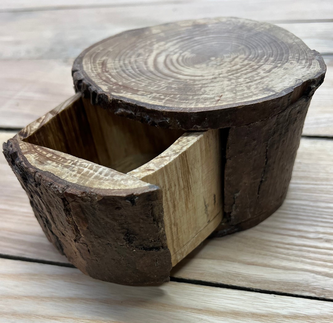 Live Edge Wood Box - Etsy
