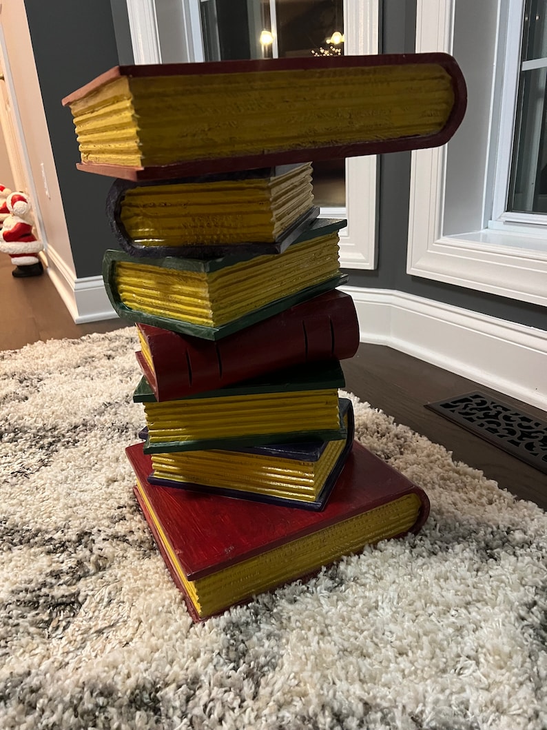 Stacked Book Side Table - Etsy
