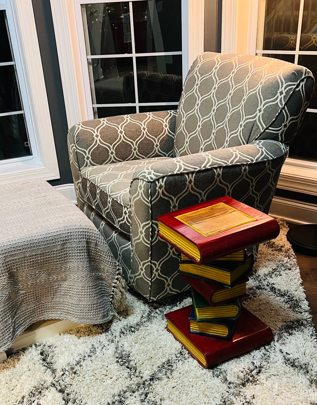 Stacked Book Side Table - Etsy