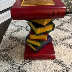 Stacked Book Side Table - Etsy