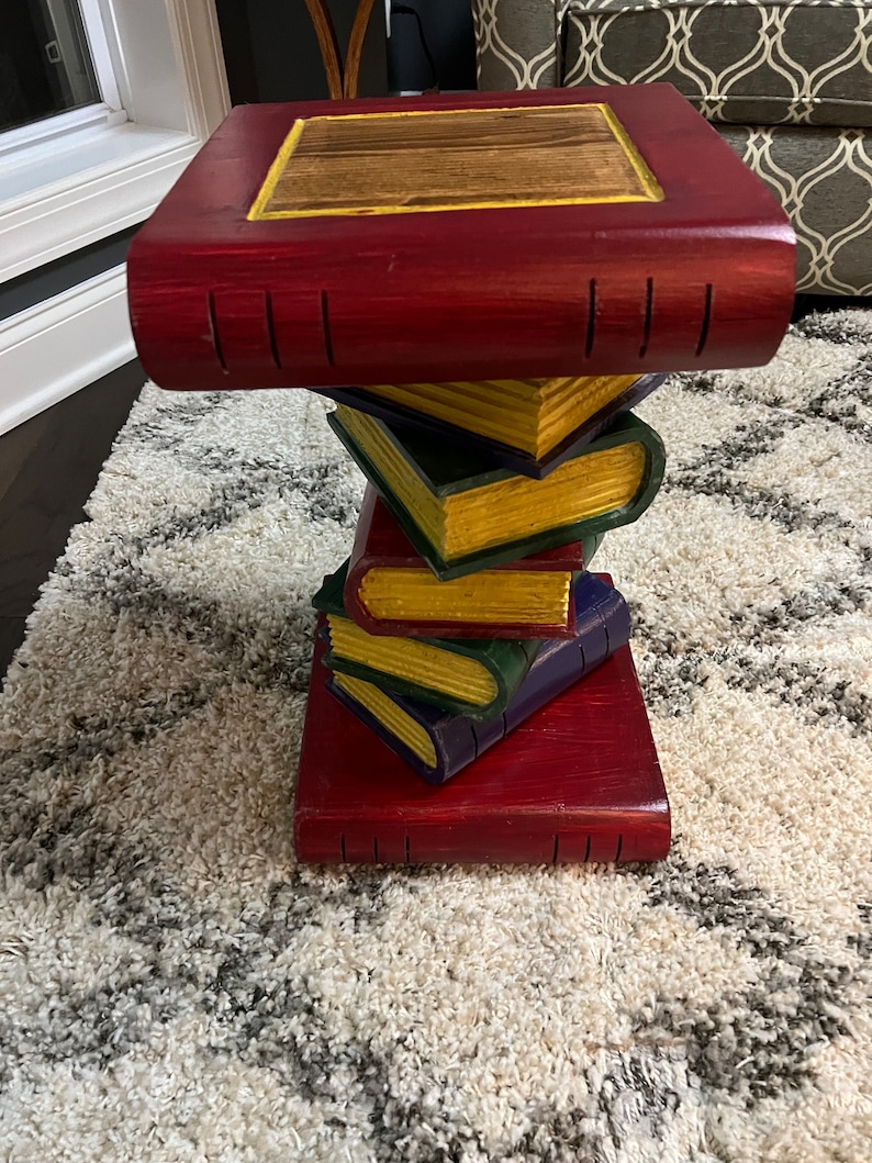 Stacked Book Side Table - Etsy