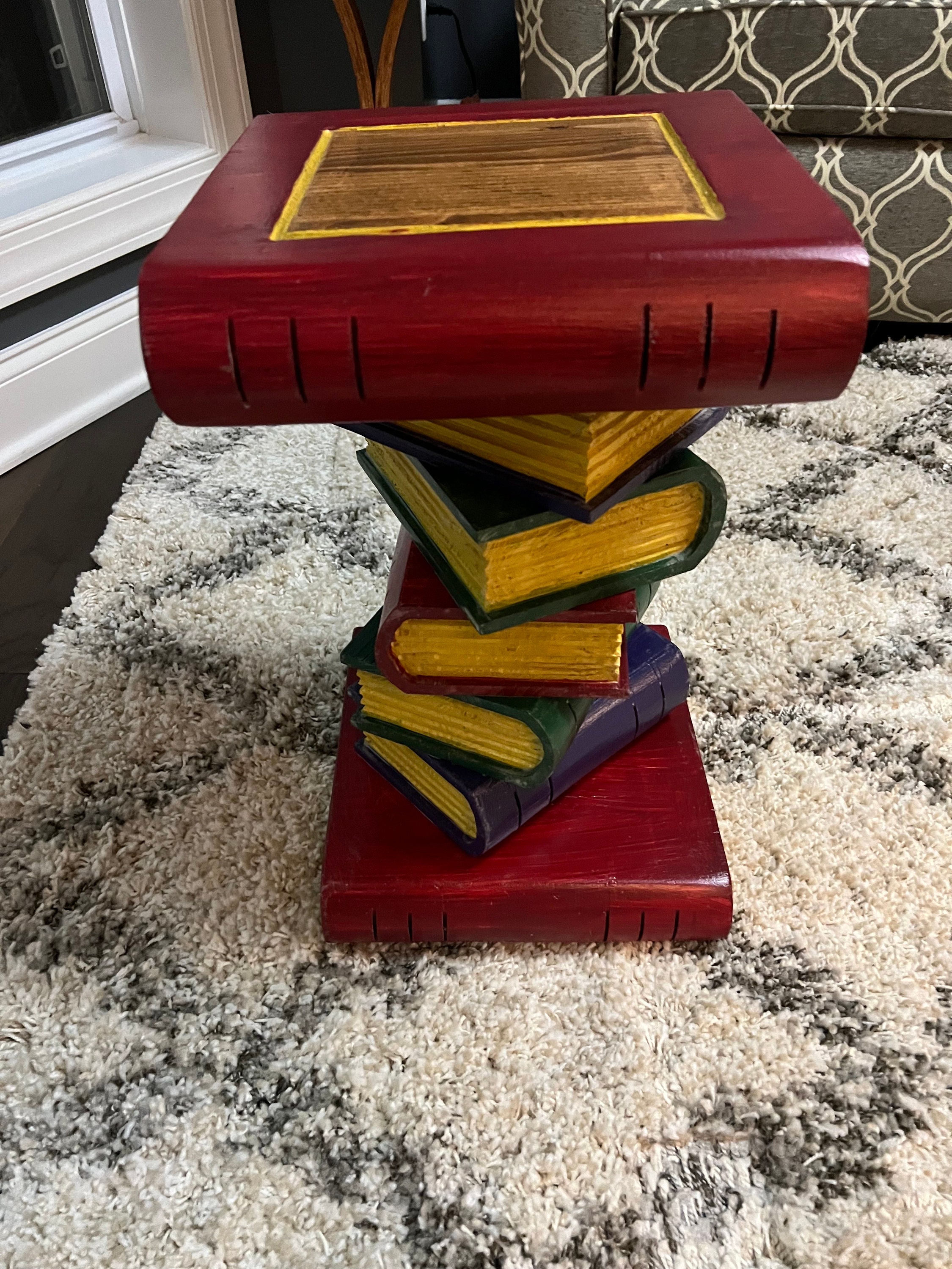 Stacked Book Side Table - Etsy