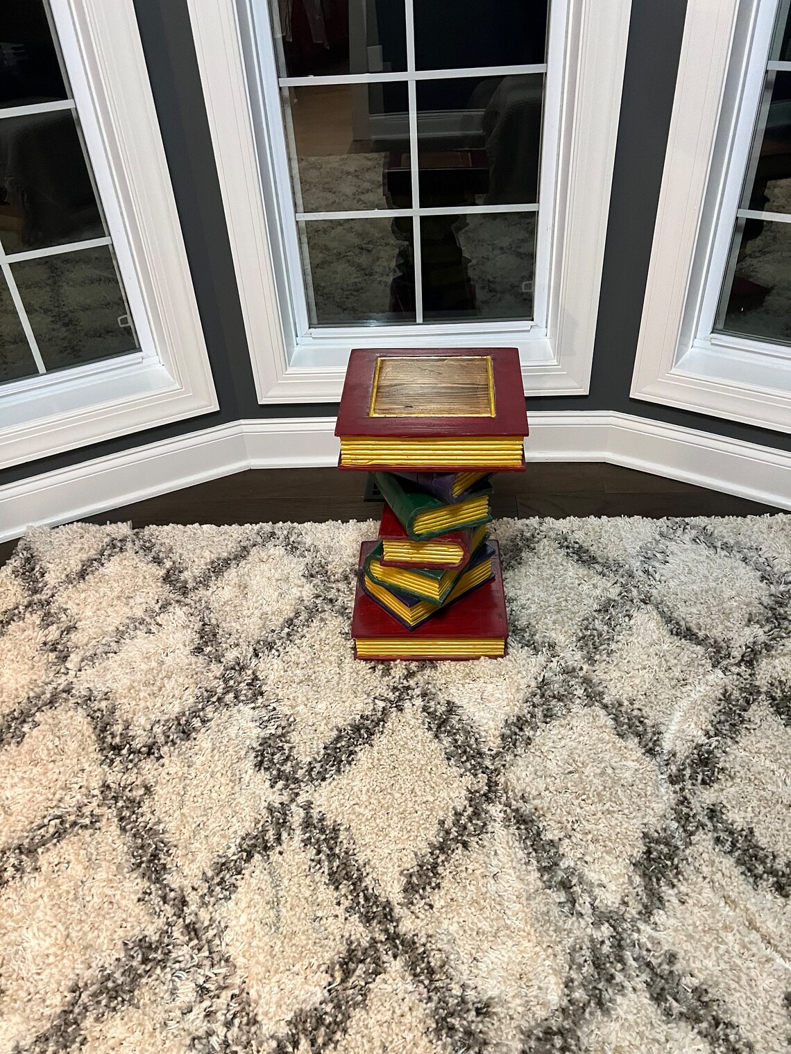 Stacked Book Side Table - Etsy