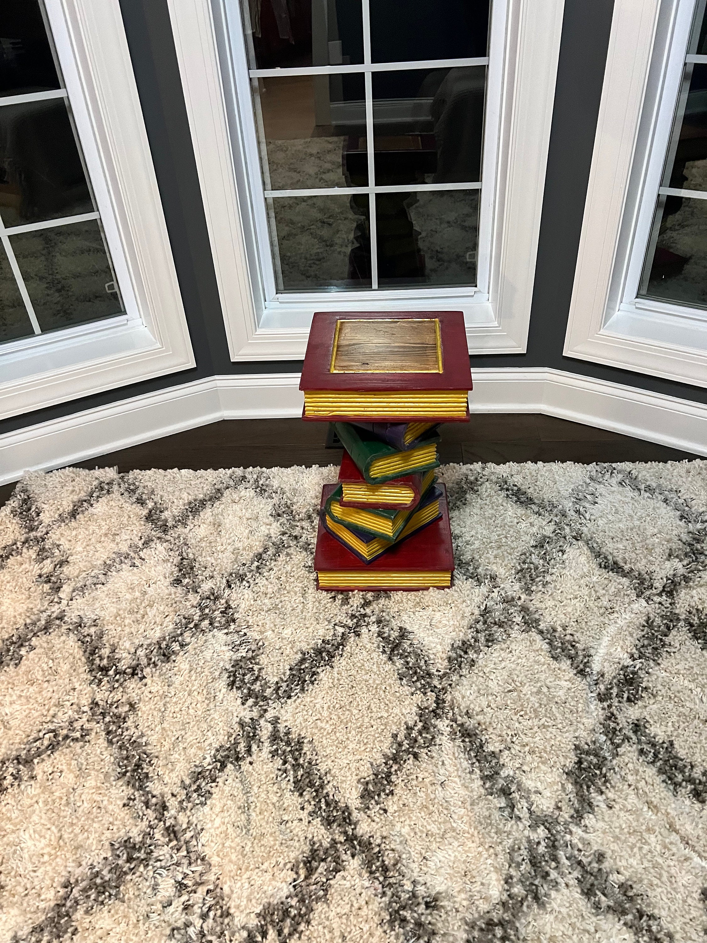 Stacked Book Side Table - Etsy