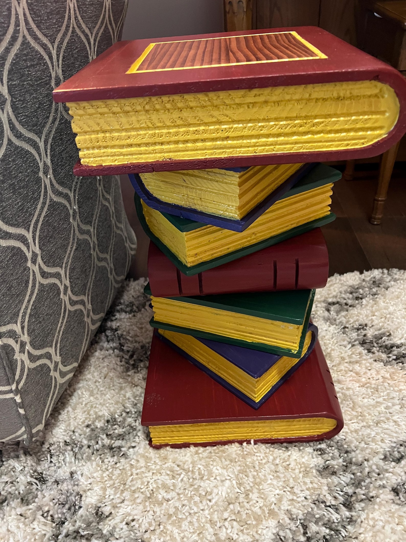 Stacked Book Side Table - Etsy