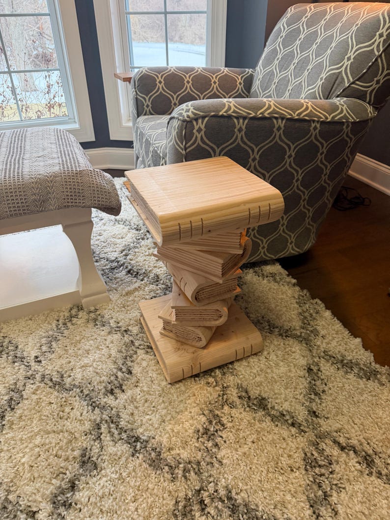 Stacked Book Side Table - Etsy