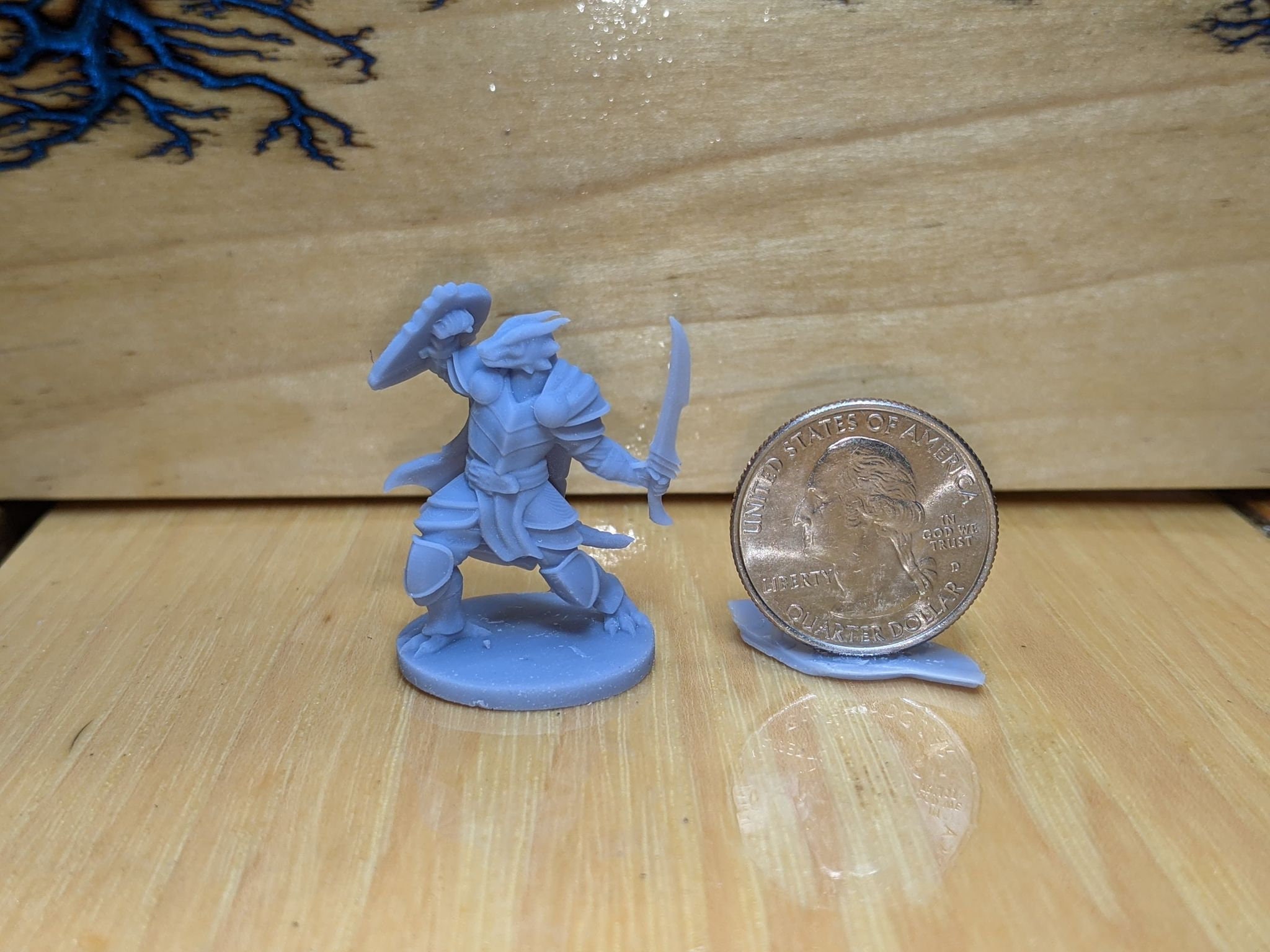 Dragonborn Paladin/fighter Sword and Shield Miniature for - Etsy