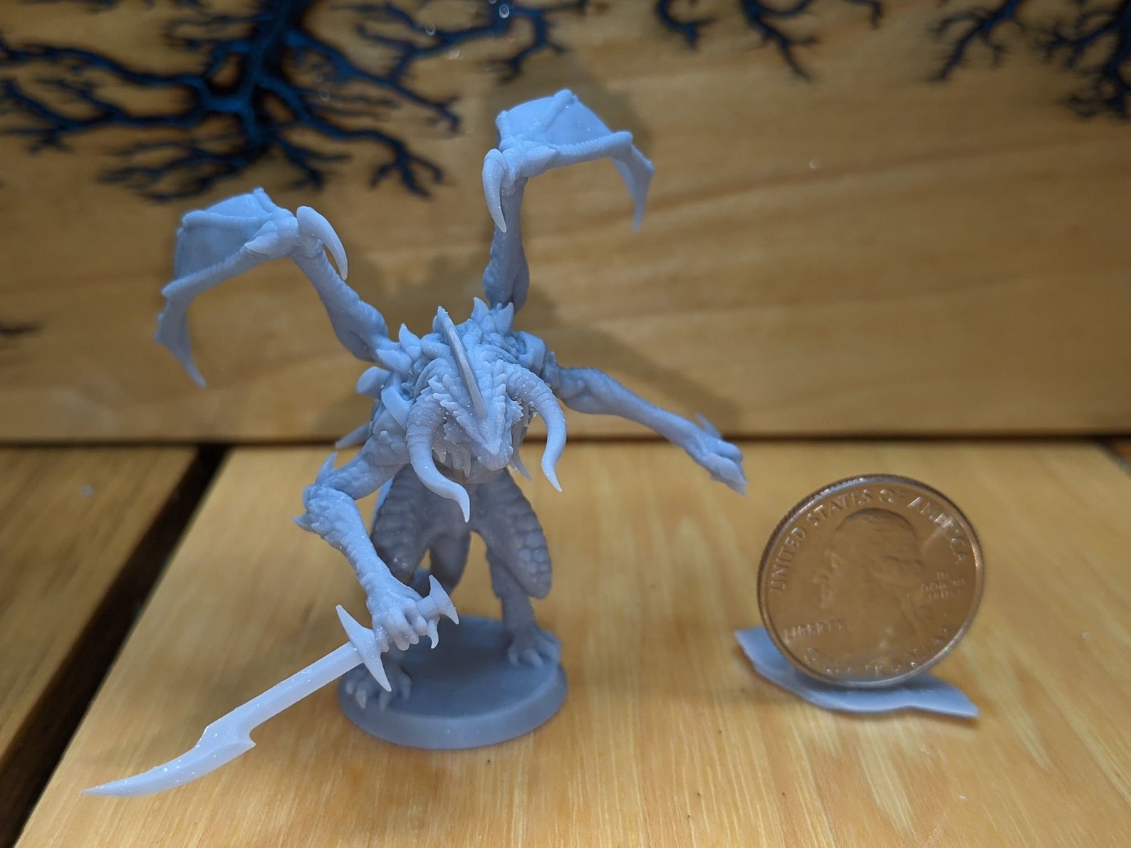 Black Abishai Miniature for Dungeons and Dragons DnD | Etsy