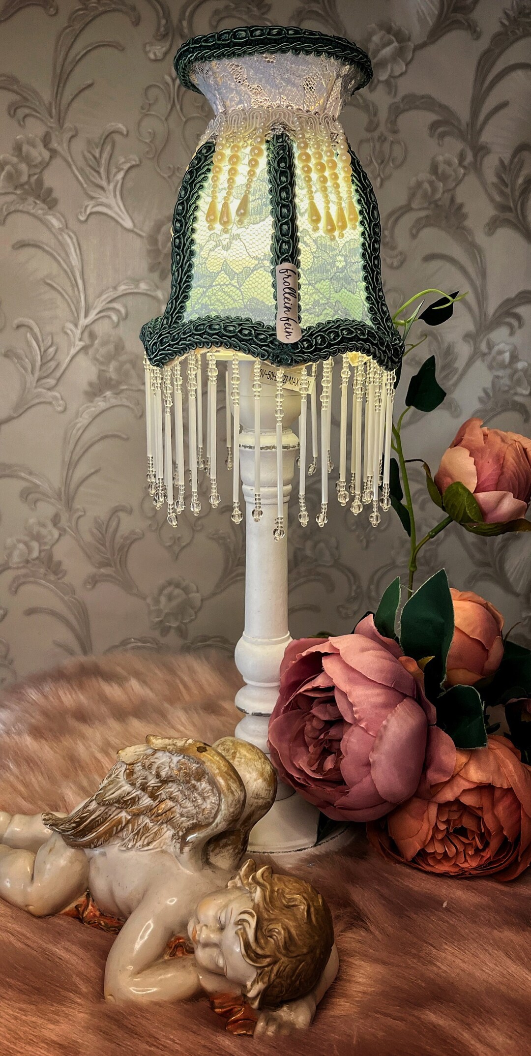 Luxurious Unusual Lampshade Made of Special Fabric for a Table Lamp ...
