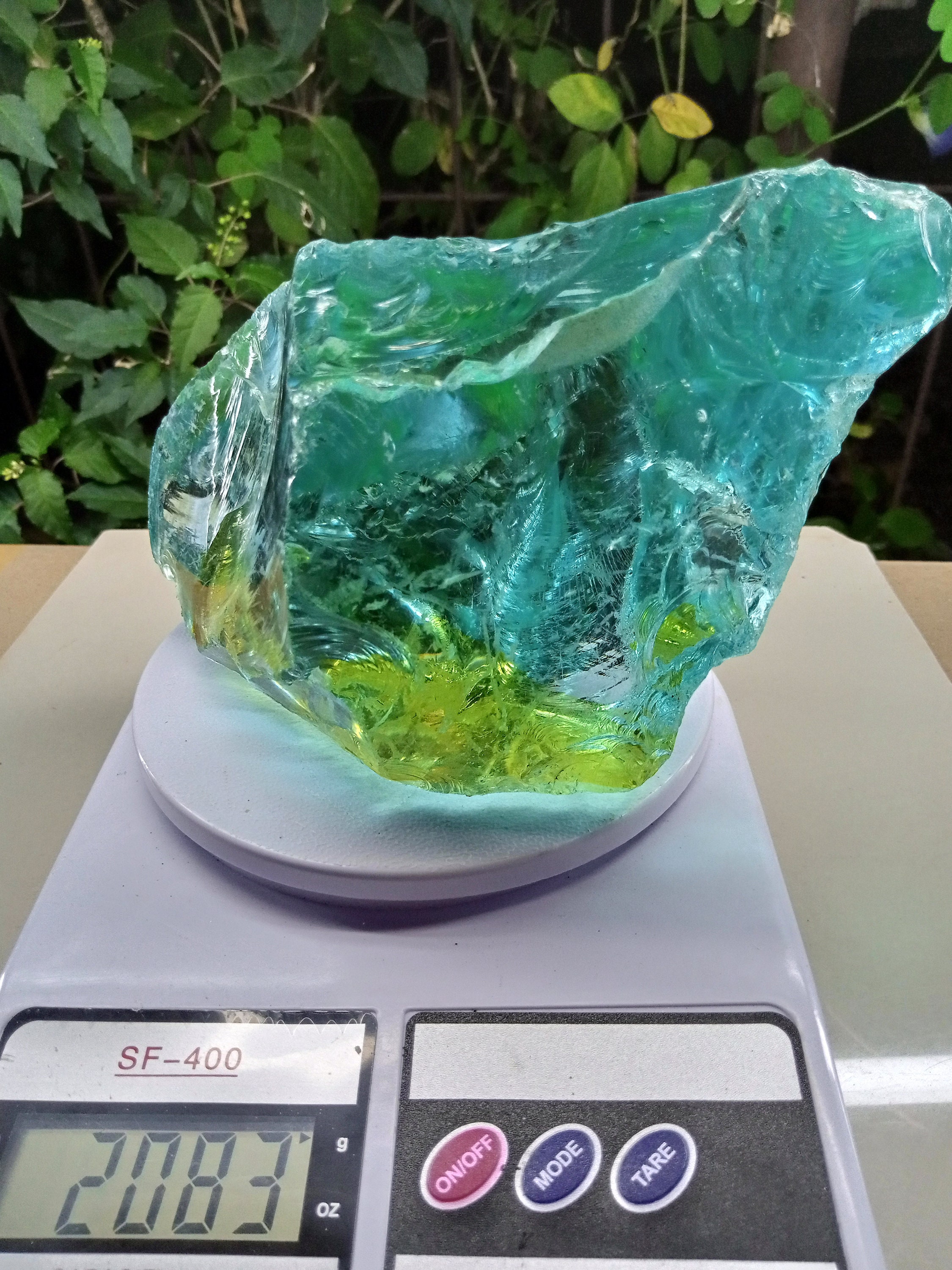 2kg Rare Amazing Two Colour Andara Crystal Rough Aqua Blue,yellow ...
