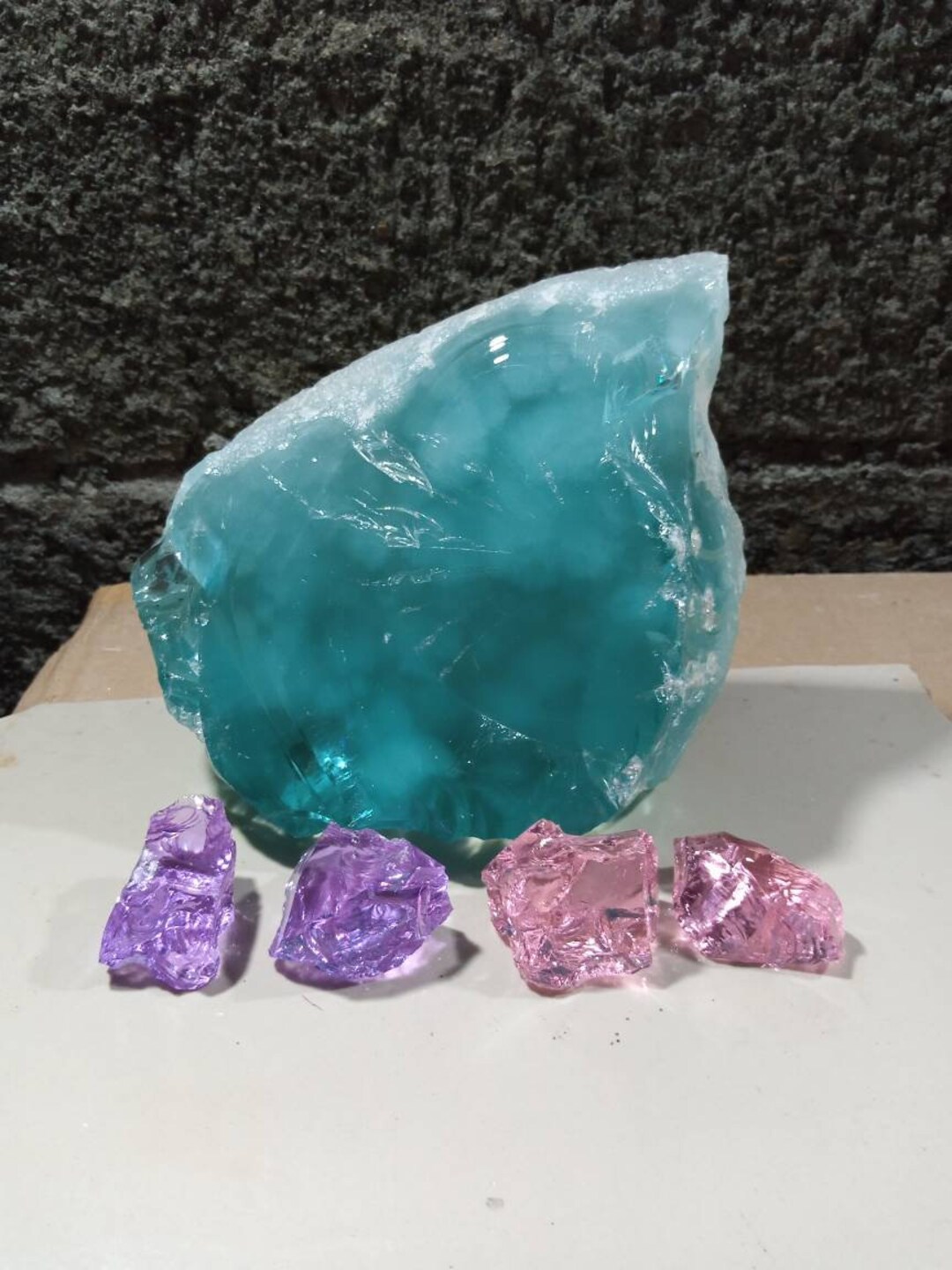 2.2 Kgs Mix Andra Crystal Rough Snow Ice Blue Monatomic - Etsy