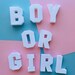 Boy or Girl 3D Letters, Baby Shower 3D Letters, Baby Shower Decorations ...