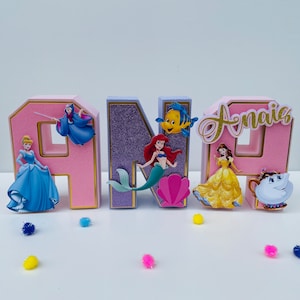 Princess Party Decor, Princess 3D Letter, Princess Party Theme ...