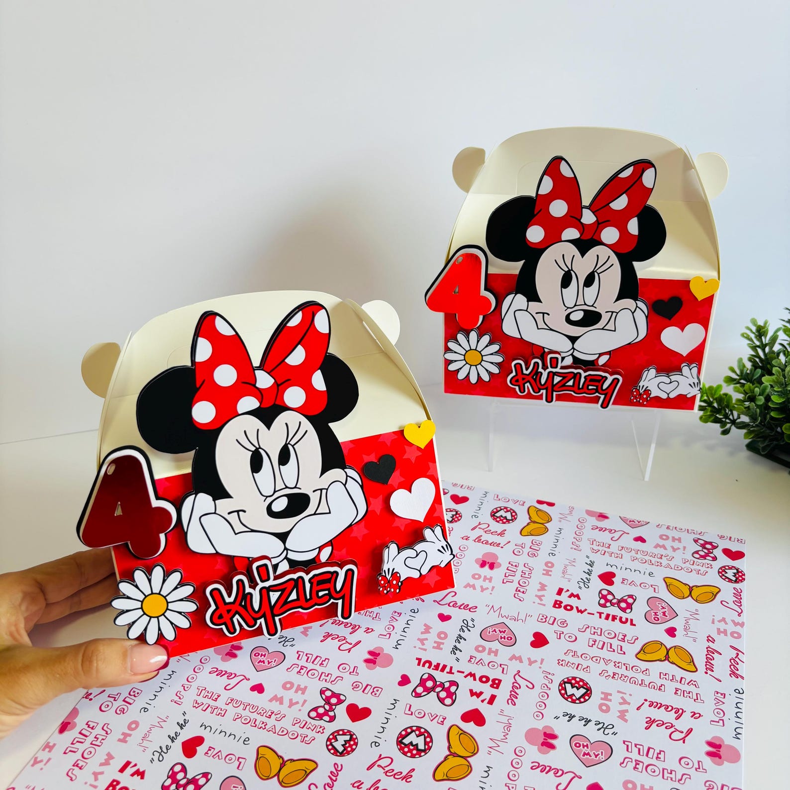 Minnie Mouse Birthday Party Favor Boxes: Custom Treat Boxes - Etsy