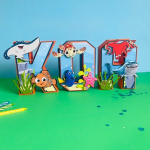Finding Nemo 3D Letter: Custom Birthday Party Decor - Etsy